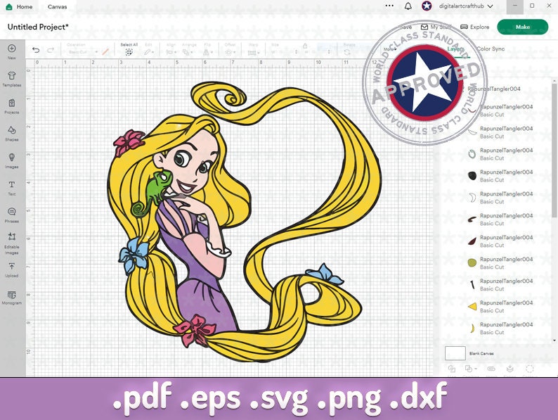 Rapunzel Svg, Dxf, Eps, Pdf, Png, Etsy, Rapunzel Tangled Cut Files for ...