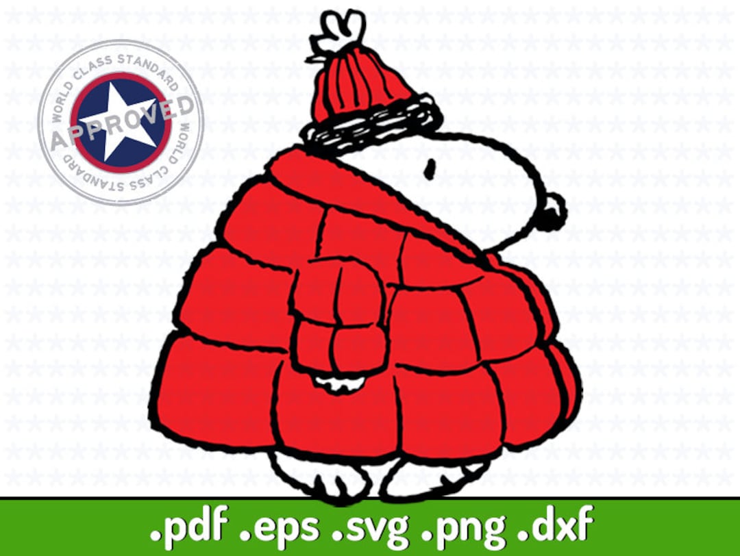 Snoopy with the big red puffer coat svg Snoopy Svg Peanuts - Etsy Portugal