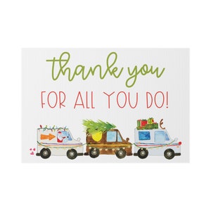 Christmas Delivery Driver Thank You Yard Sign | Mailman Thank You Sign ...