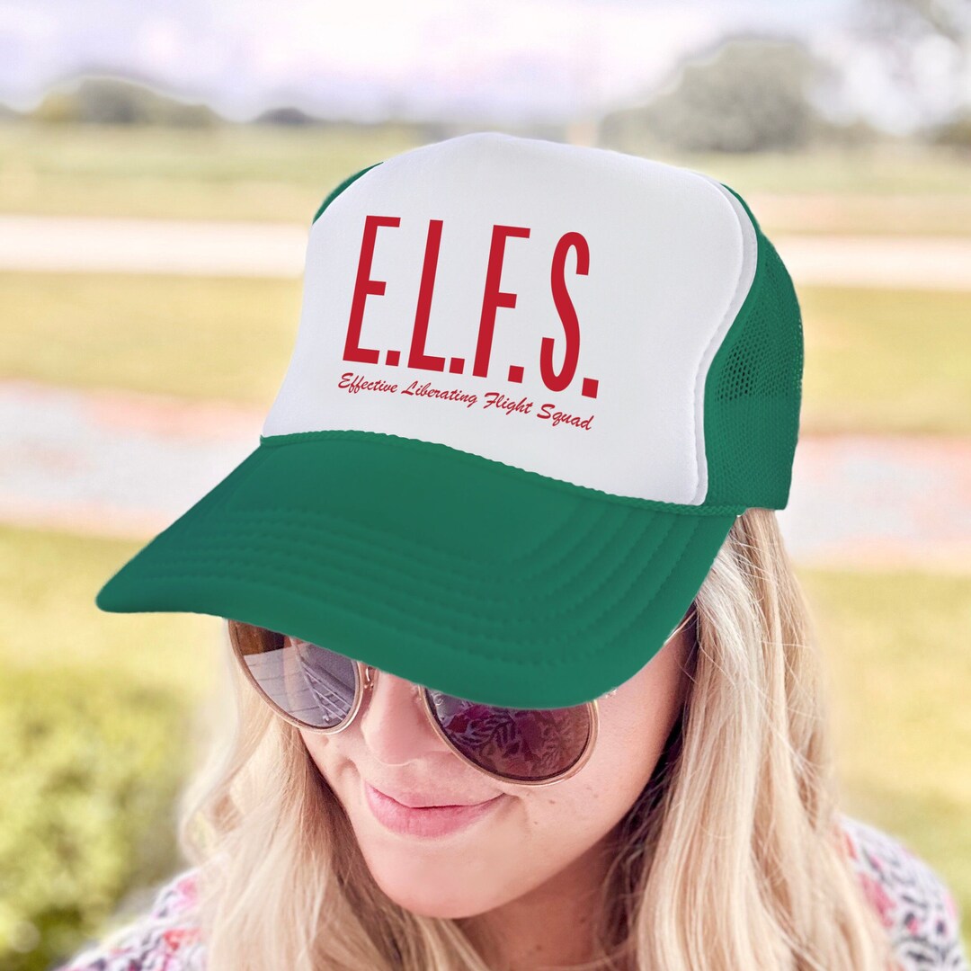 Elves With Attitude Trucker Cap | Tacky Christmas Sweater Hat Accessory ...
