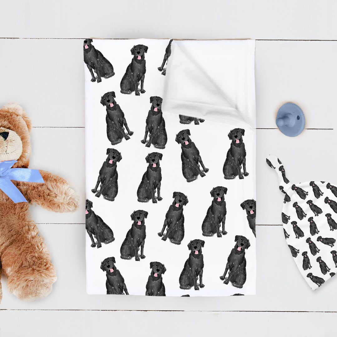Watercolor Lab Jersey Swaddle Blanket | Labrador Baby Blanket ...