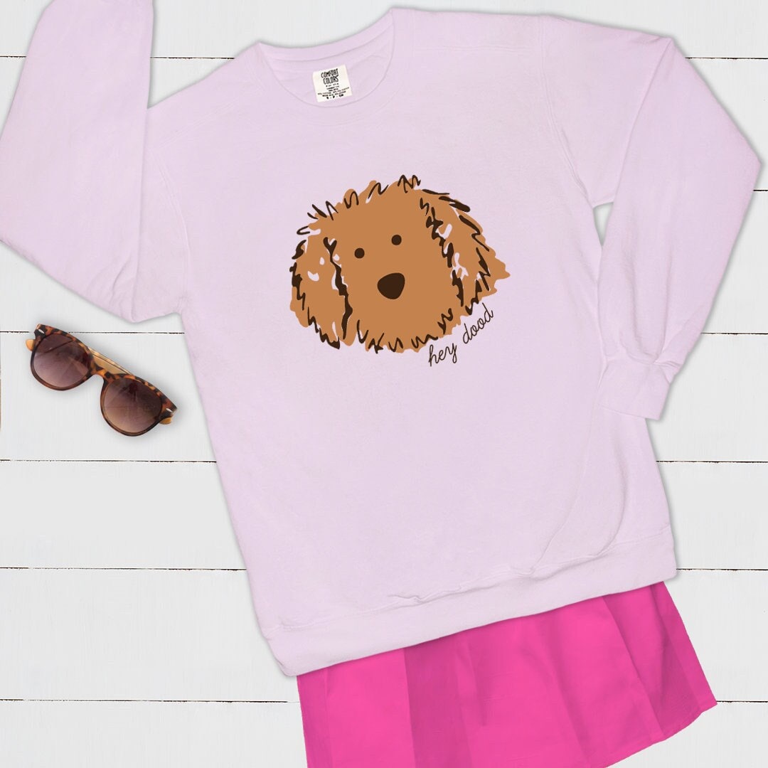 Hey Dood Apricot Doodle Comfort Color Sweatshirt | Goldendoodle ...
