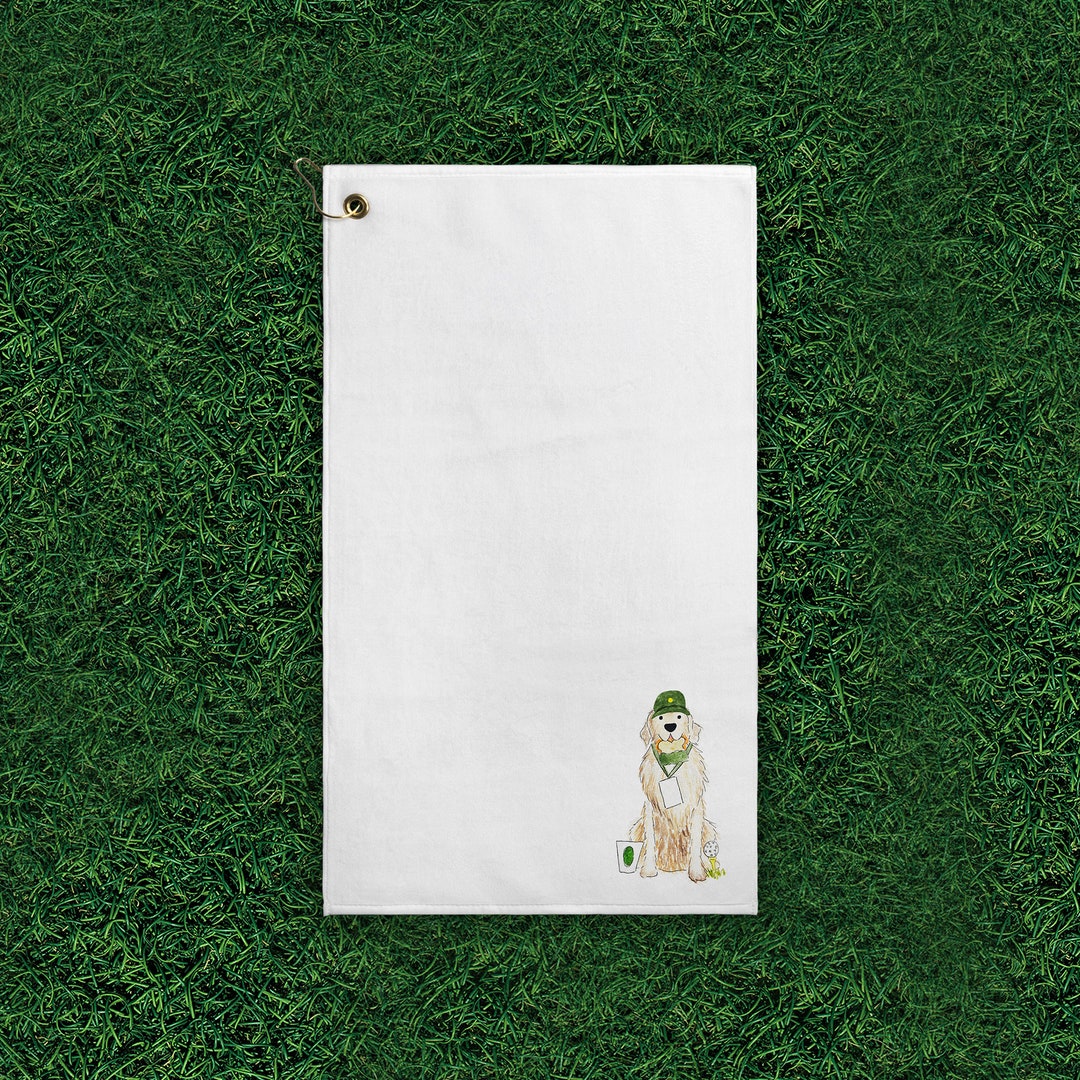 Golf Tournament Patron Golden Retriever Golf Towel - Etsy