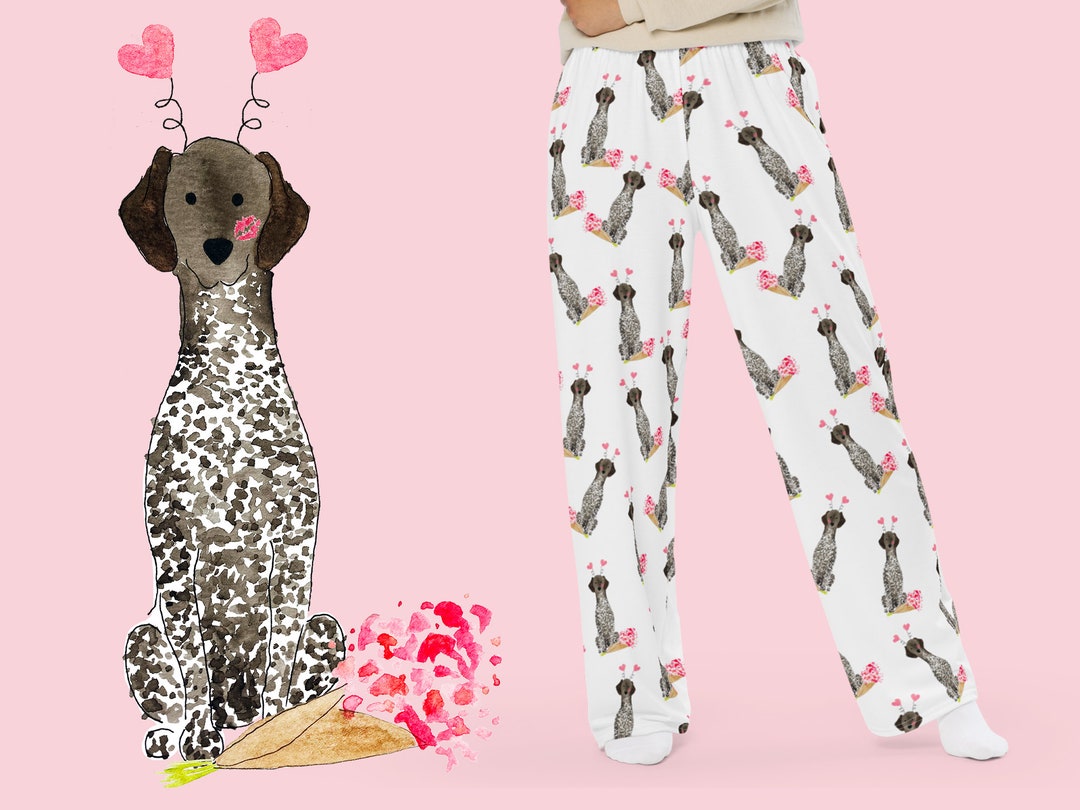 Lovey Dovey GSP Pajama Pants | German Shorthaired Pointer Pajamas ...