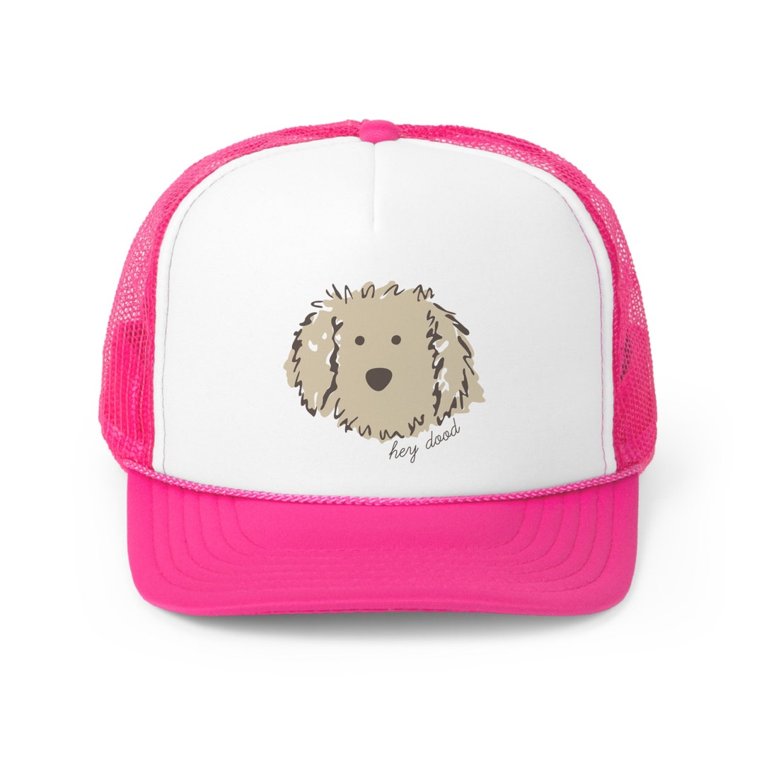 Hey Dood Cream Doodle Trucker Cap | Cream Labradoodle, White ...