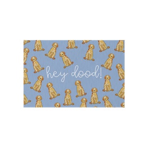 Hey Dood Apricot Goldendoodle Welcome Mat | Goldendoodle Entry Rug ...