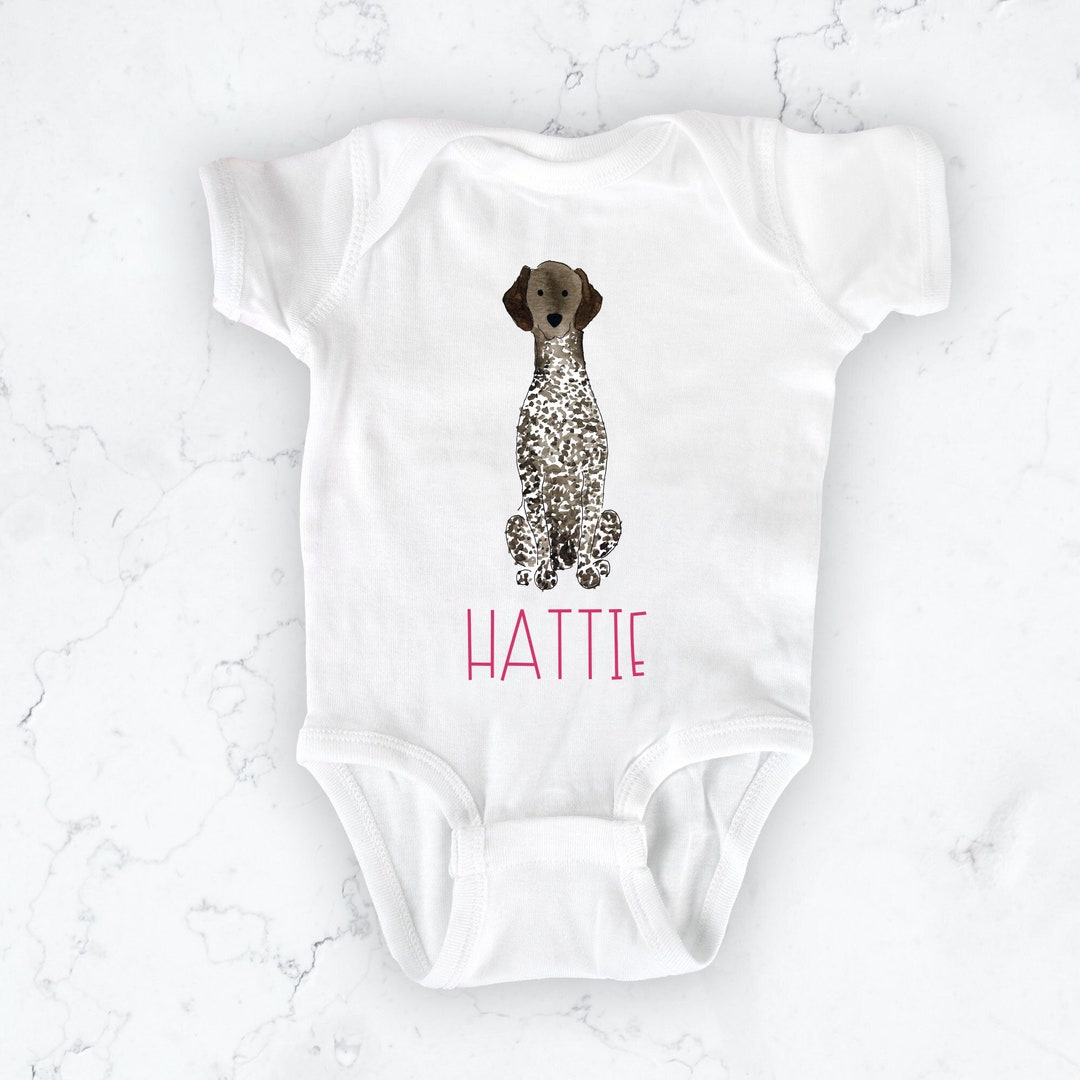 Personalized German Shorthaired Pointer Baby One Piece | GSP Baby Gift ...