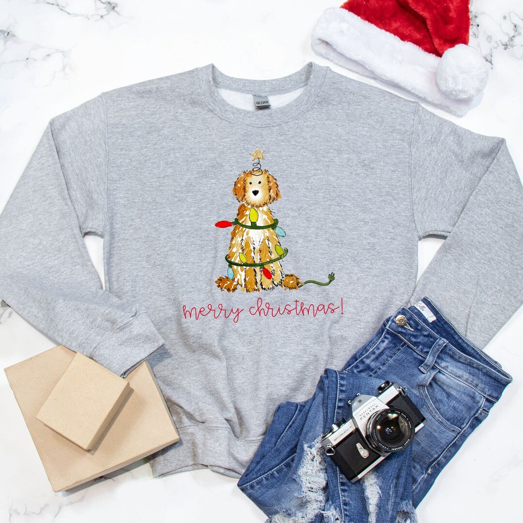Festive Christmas Apricot & Cream Doodle Sweatshirt | Apricot Christmas ...