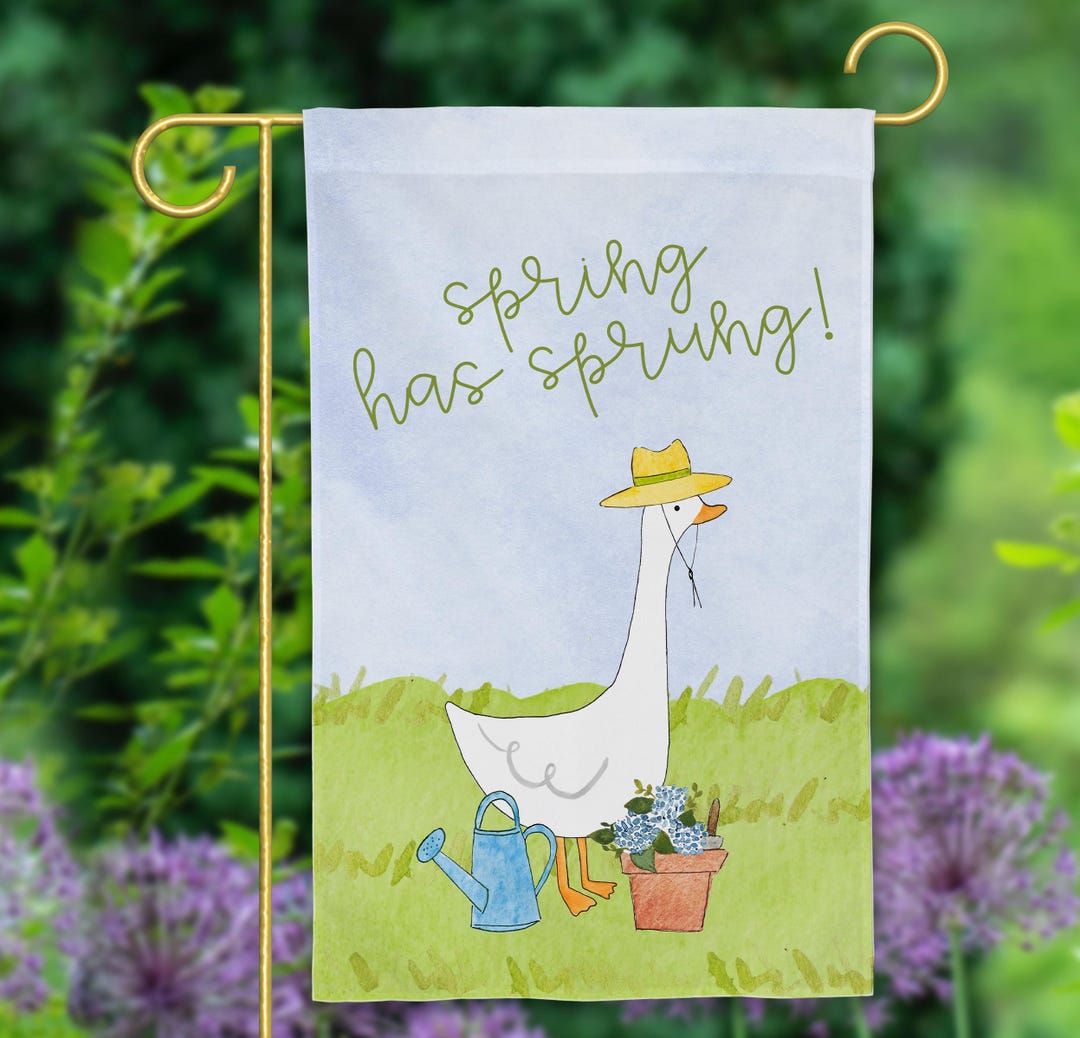 Dress up Goose Seasonal Watercolor Garden Flags | Goose Statue Outfit ...
