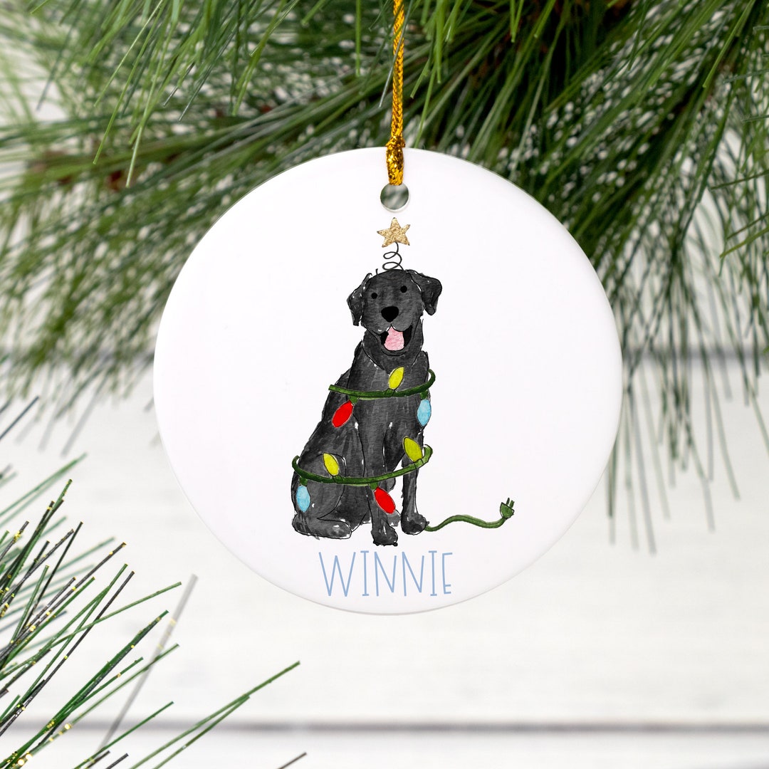 Christmas Festive Lab Ornament | Labrador Retriever Christmas Ornament ...