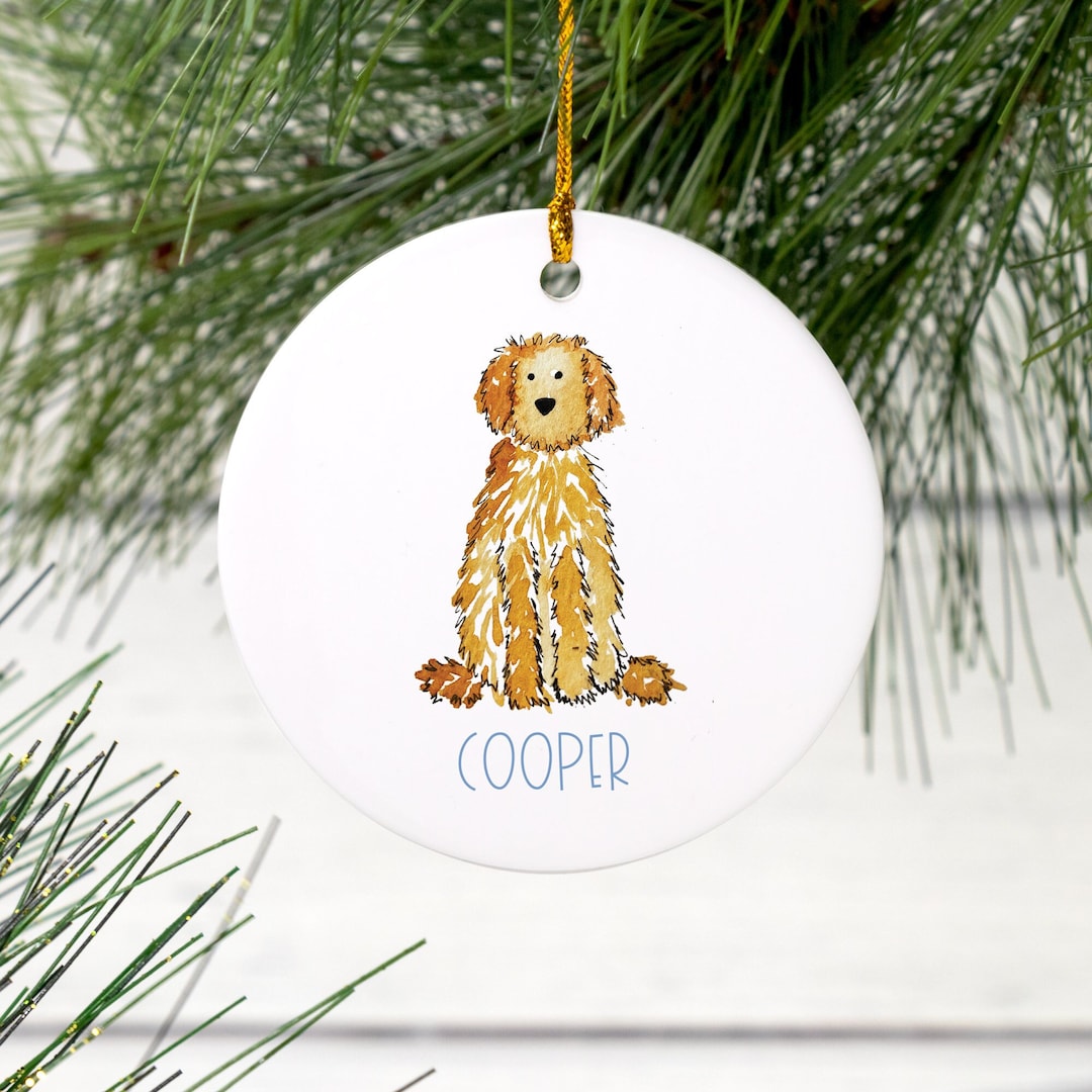 Personalized Goldendoodle Ceramic Ornament | Doodle Ornament, Pet ...
