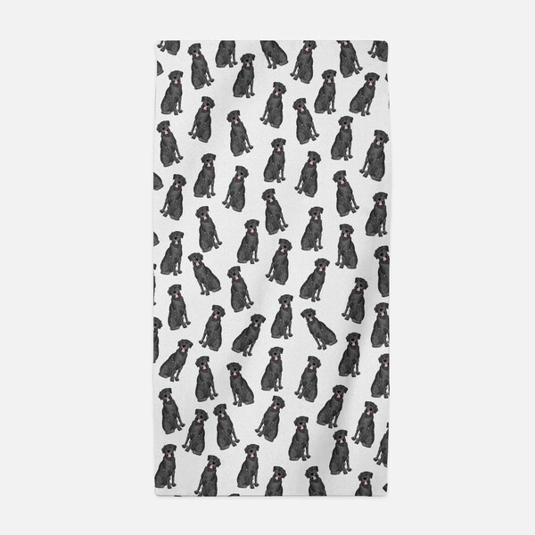 Black Lab Beach Towel - Etsy
