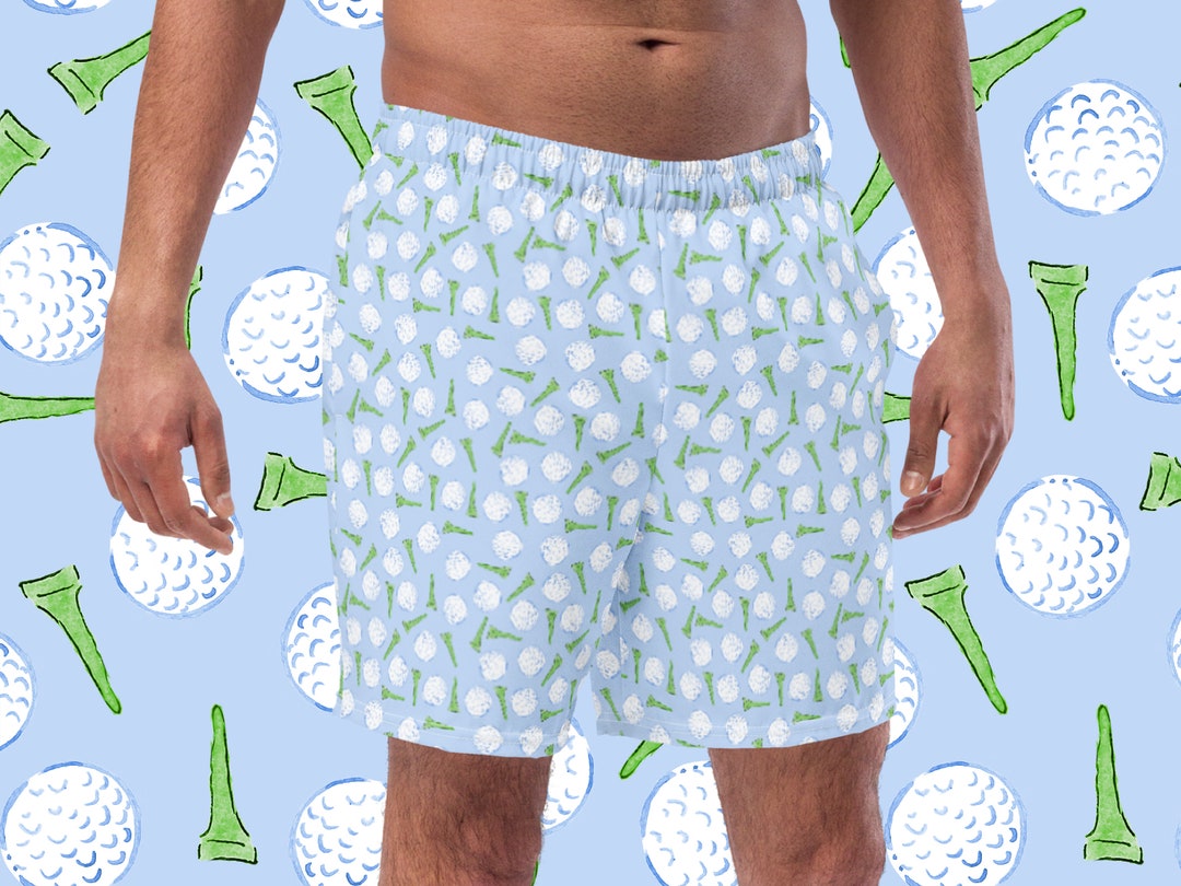 Golf Ball Men's Swim Trunks | Golfing Swim Shorts for Men, Golf Fathers ...
