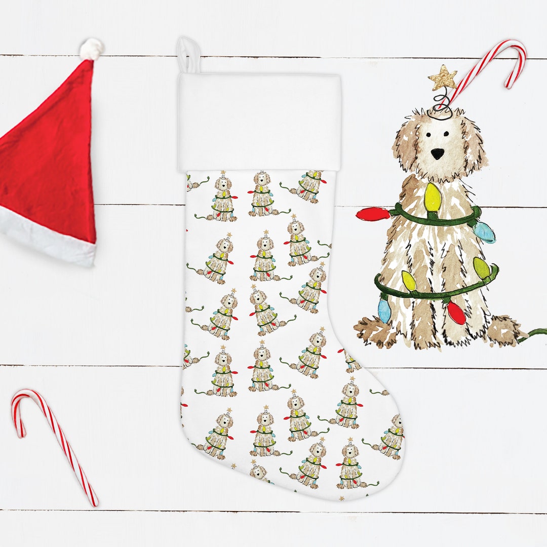 Festive Doodle Christmas Stocking Christmas Stockings for Dogs ...