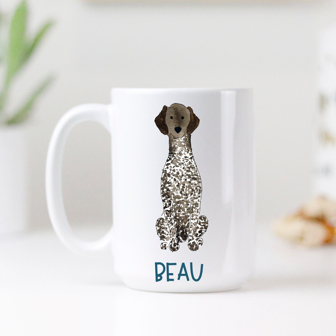 Personalized German Shorthaired Pointer Mug GSP Mug, Watercolor Pet ...