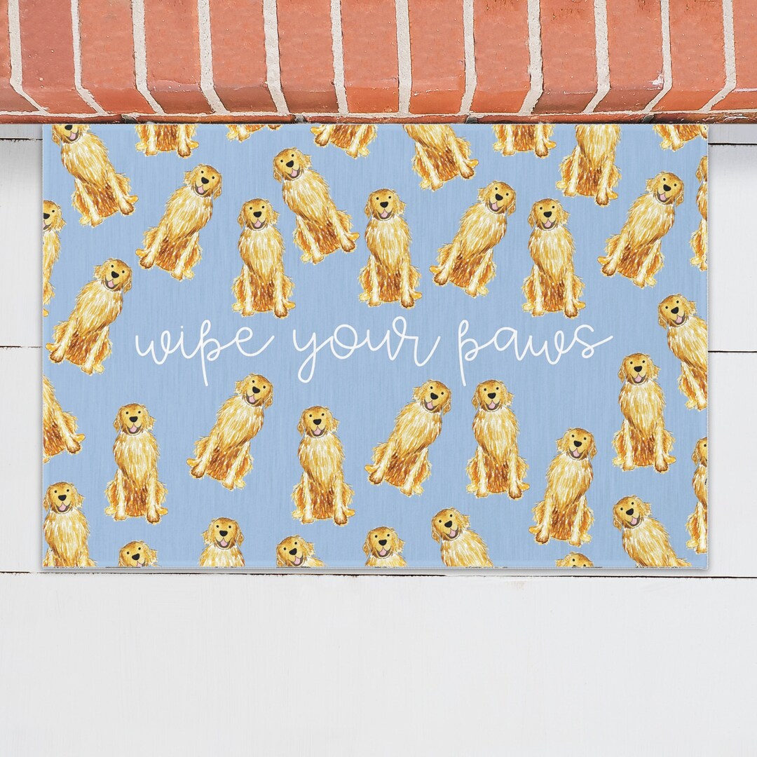 Golden Retriever Welcome Mat | Golden Retriever Entry Rug, Retriever ...