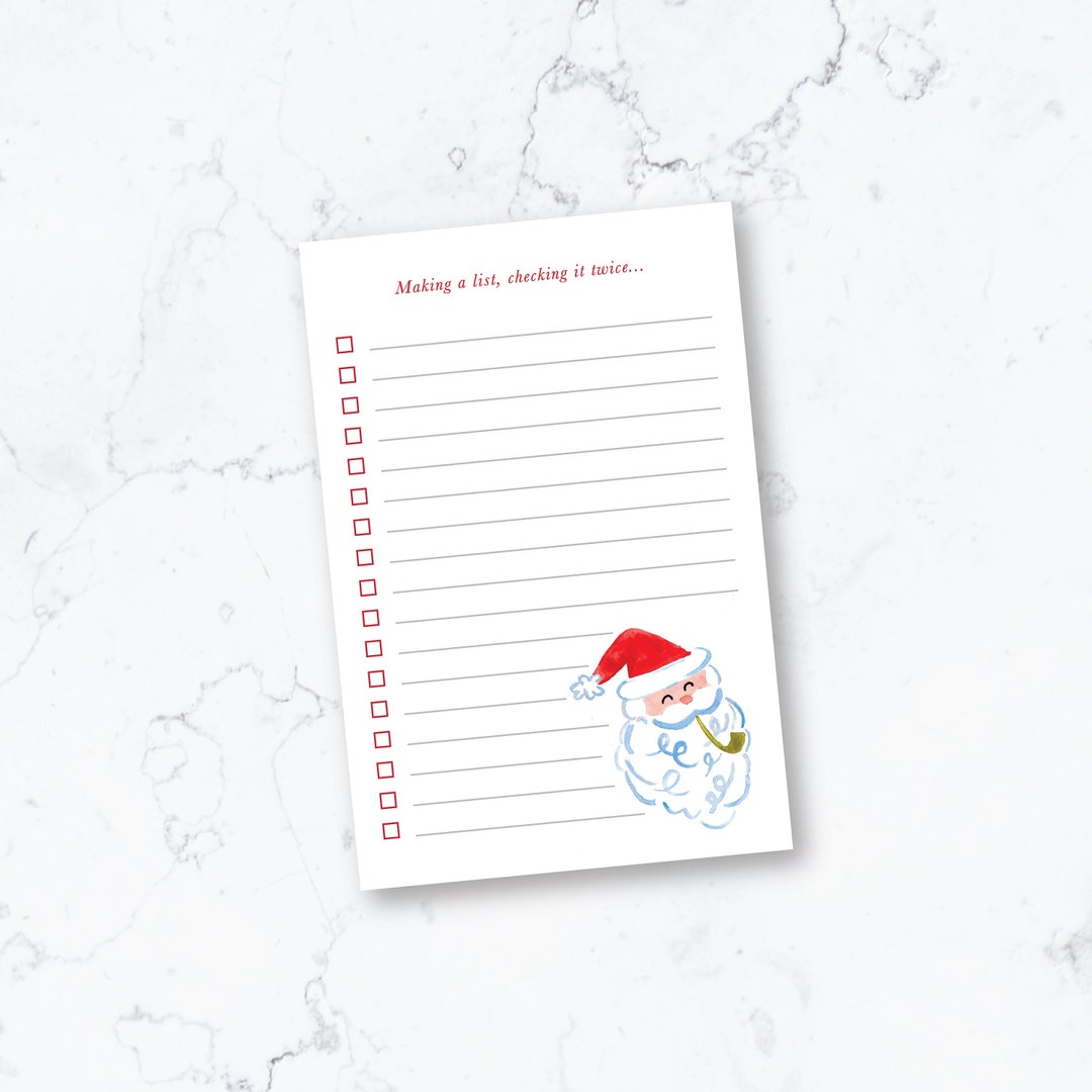 Santa's List Post-it® Note Pad | Christmas Notepad Gift, Holiday ...