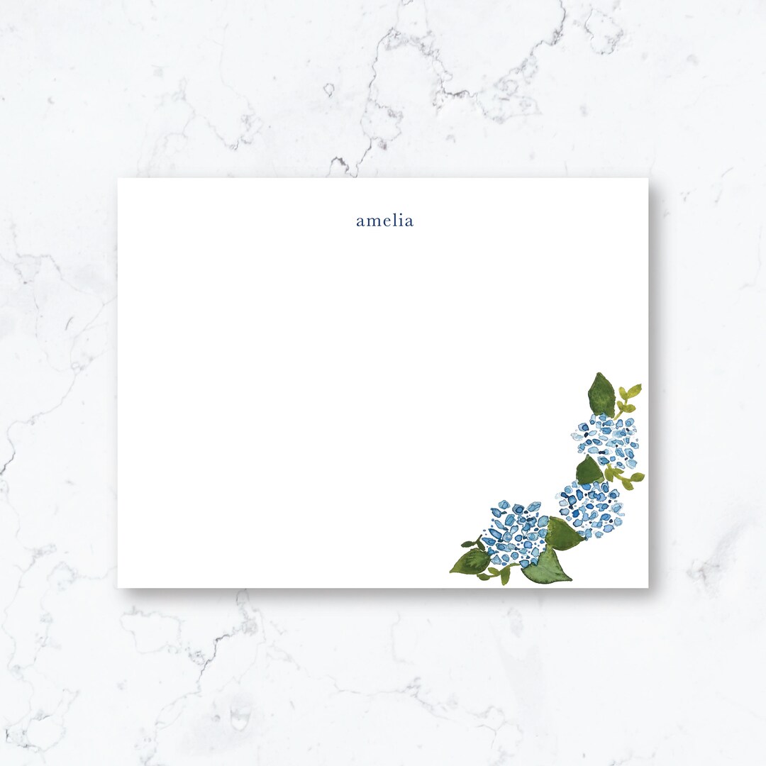 Personalized Hydrangea Stationary Set { Grandmillenial Monogram ...