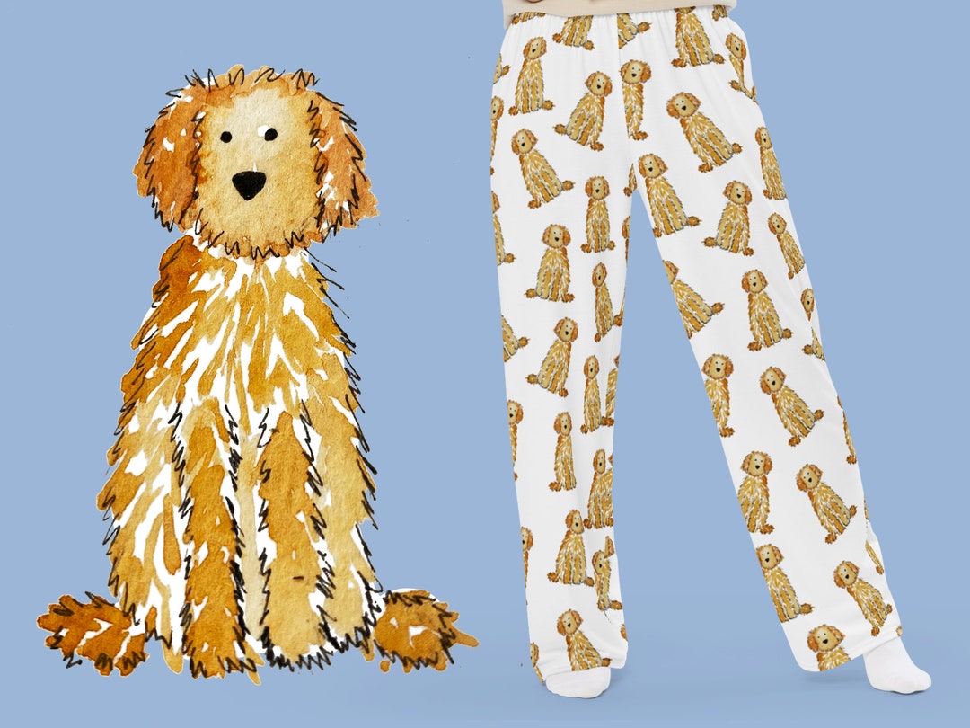 Apricot Doodle Unisex Wide-leg Pajama Pants | Labradoodle Pajamas, Pet ...