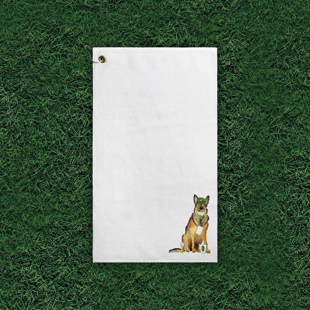 Golf Tournament Patron German Shepherd Golf Towel - Etsy
