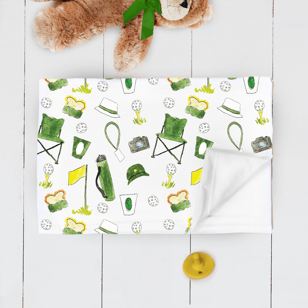 Golf Patron Pattern Baby Swaddle Blanket | Golf Baby Gift, Golf Swaddle ...