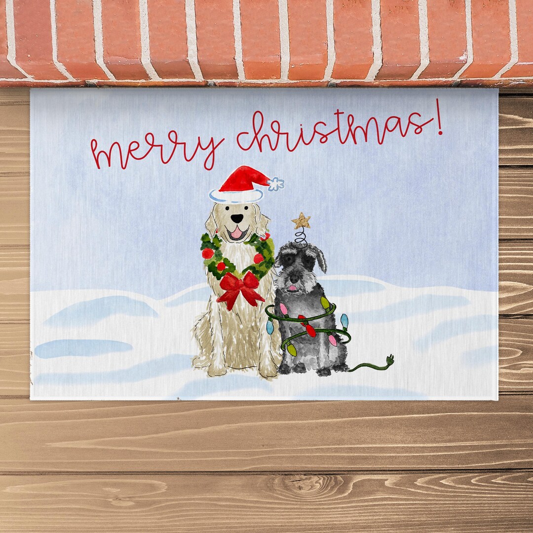 Festive Christmas Mix and Match Pet Welcome Mat Rug | Personalized Pet ...