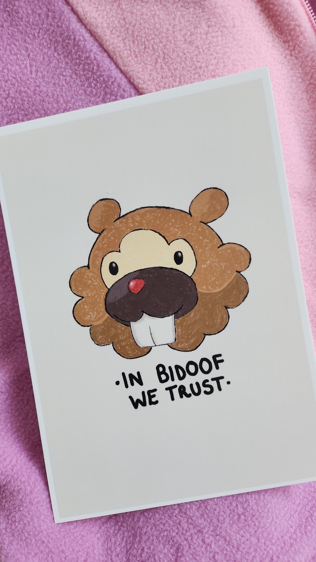 Bidoof Pokémon A5 Print | Kawaii Cute Collectible Art Illustration for ...
