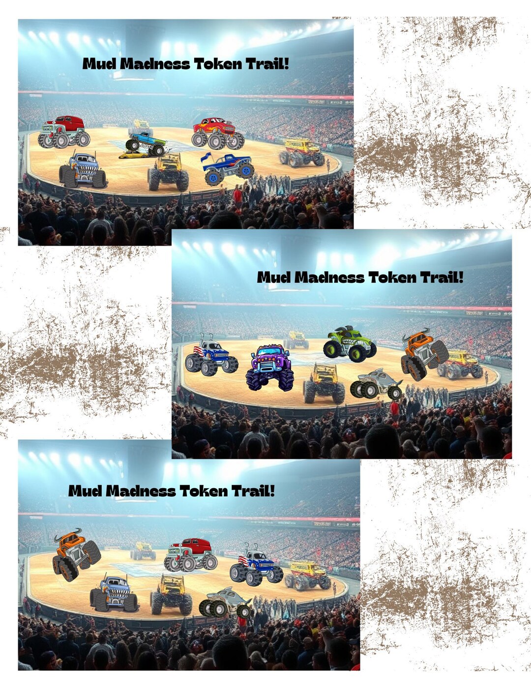 Monster Truck Token Board - Etsy