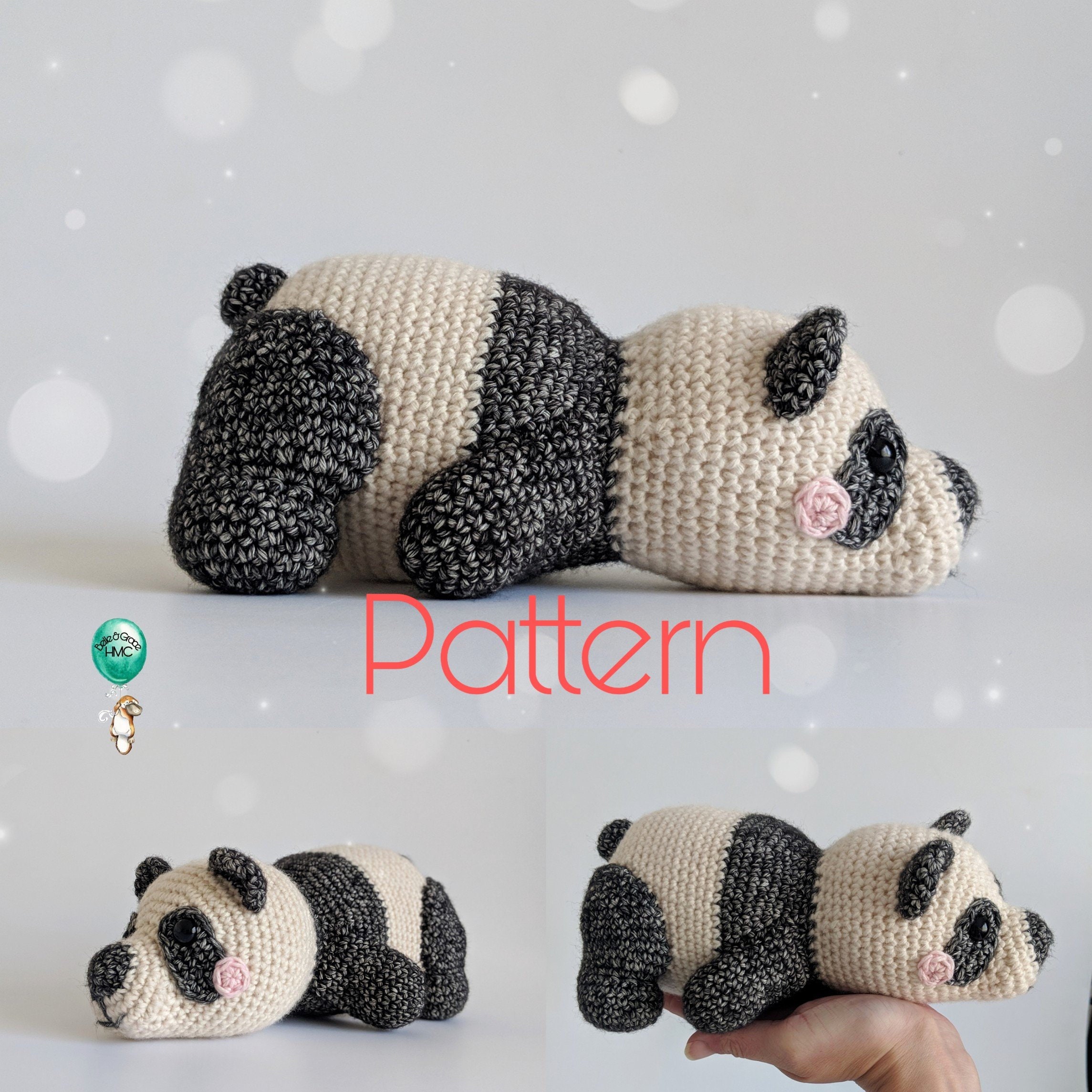 Amigurumi Panda Pattern Crochet Pip the Panda English Belle | Etsy