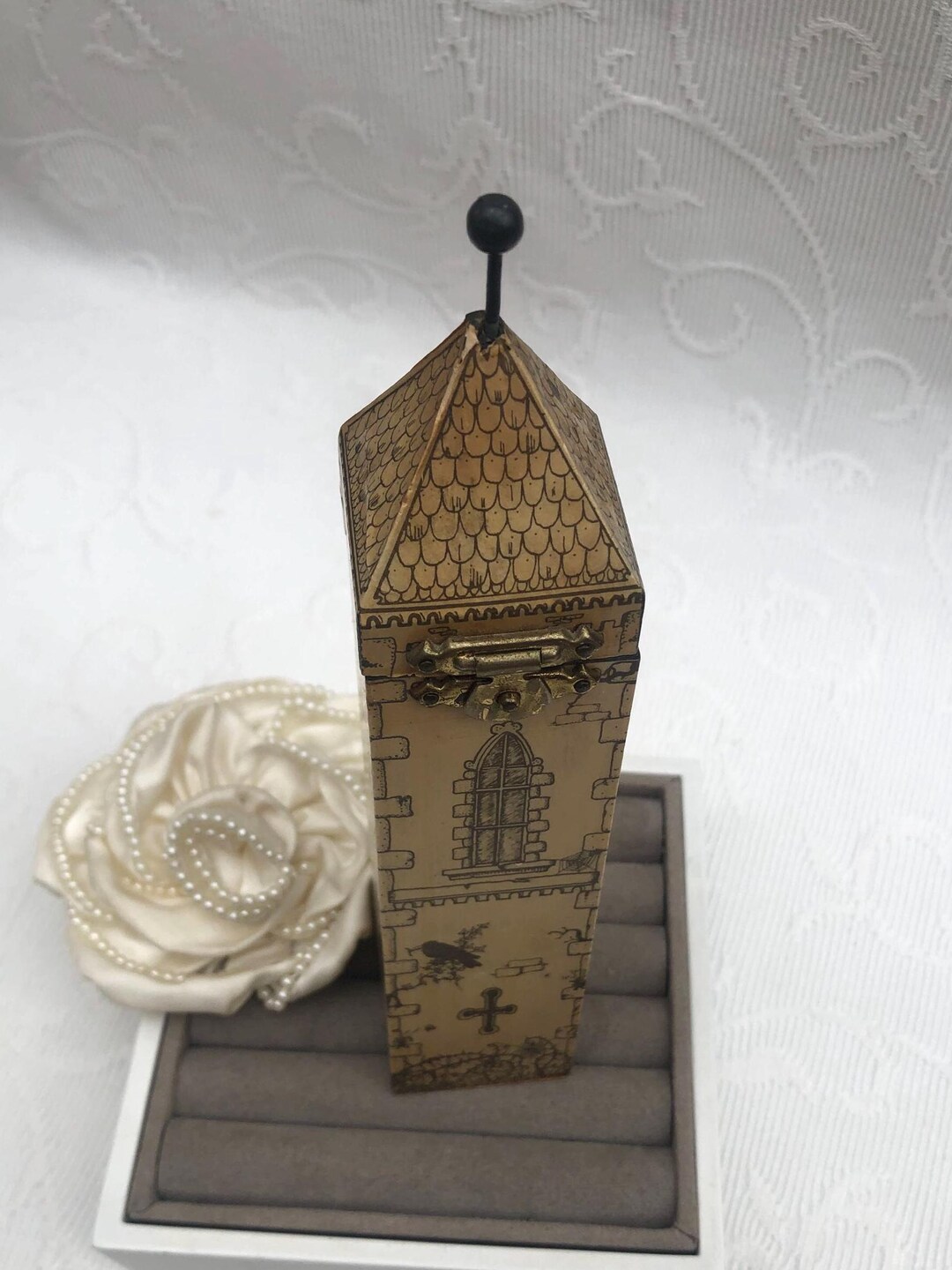 Rapunzel Jack in the Box by Ann Fuller Designs Decoupage Toy in Sepia ...
