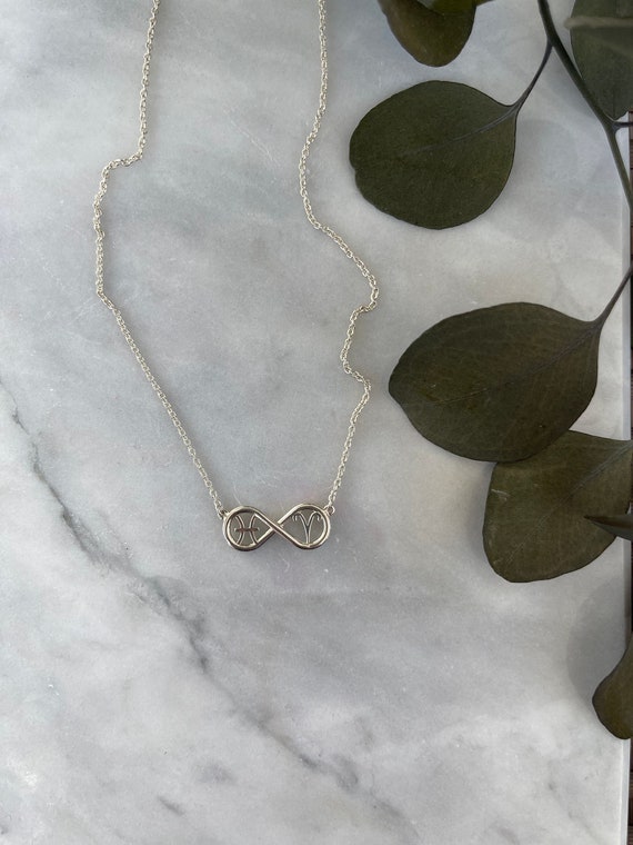 Pisces Aries Zodiac Infinity Necklace 925 Silver READY TO - Etsy