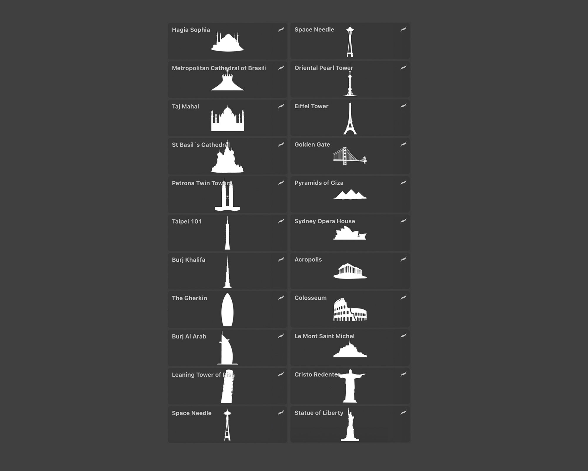 21 Iconic Buildings Brushes for Procreate Stamp Use on iPad - Etsy