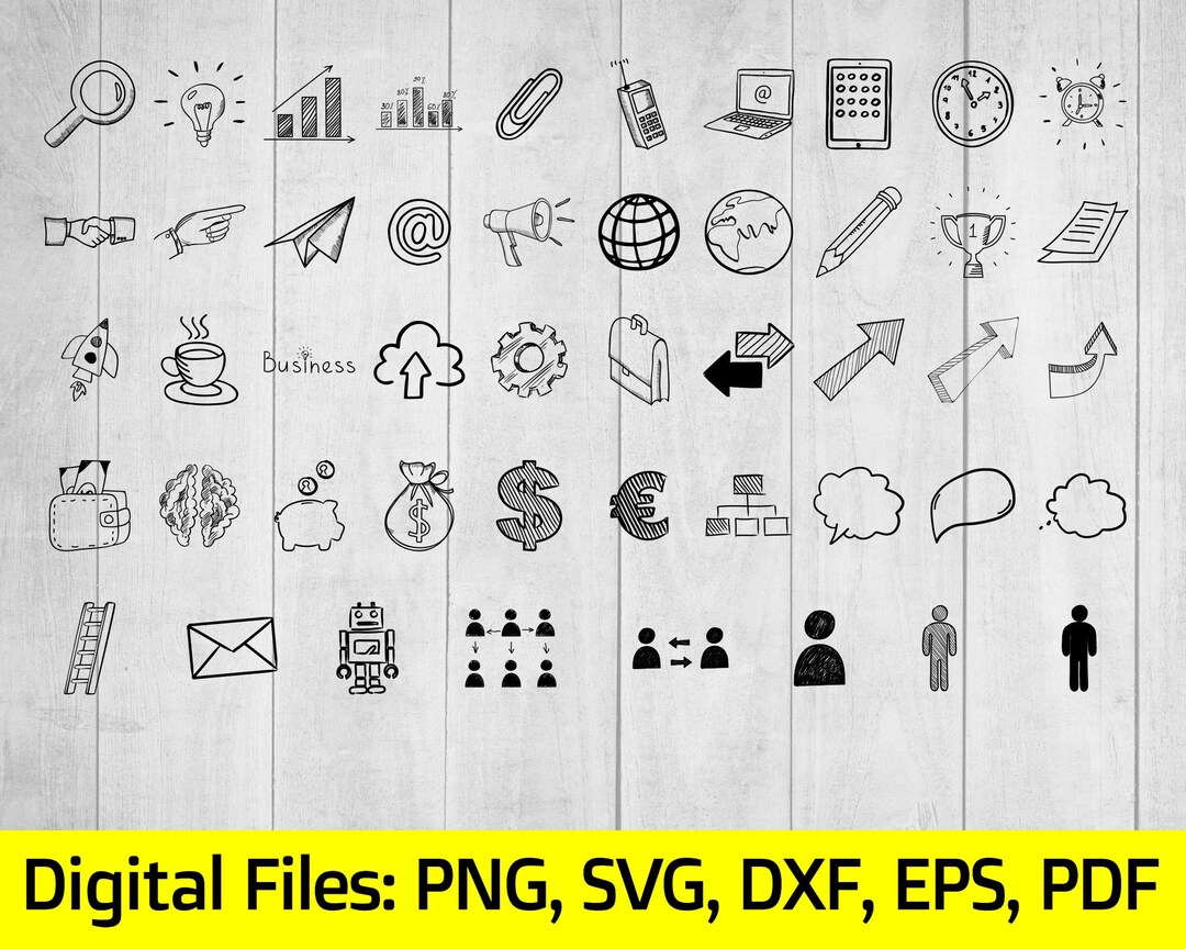 48 Flipchart Doodle, Business, Digital Download, File Formats: Png, Svg ...