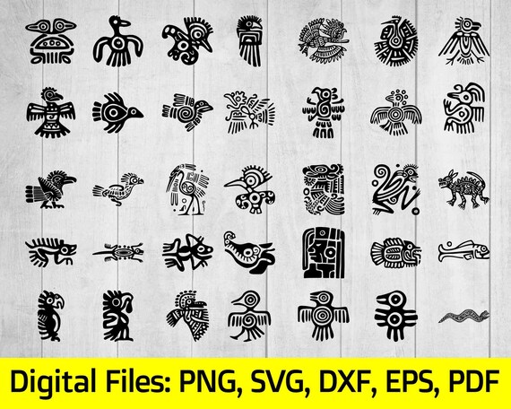35 Aztech Maya Inca Digital Download File Formats: Png Svg - Etsy