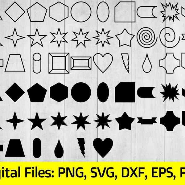 Basic Shapes Svg - Etsy
