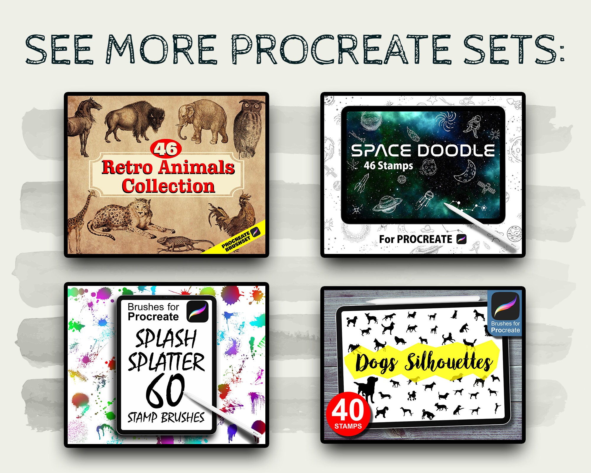 24 Insect Silhouettes, Brushes for Procreate, Stamp, Use on iPad With ...