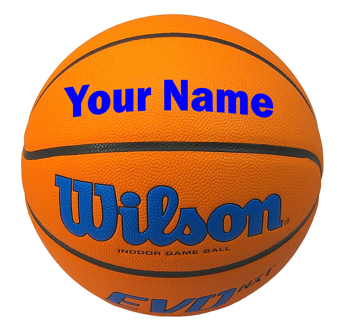 Customized Wilson Royal Blue NCAA EVO NXT Basketball Indoor Size 29.5 ...