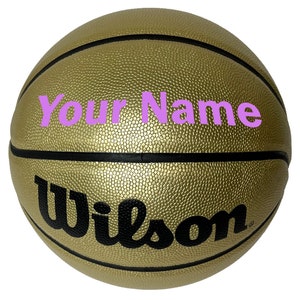Customized Personalized Wilson Black and Gold Basketball Size 29.5 ...