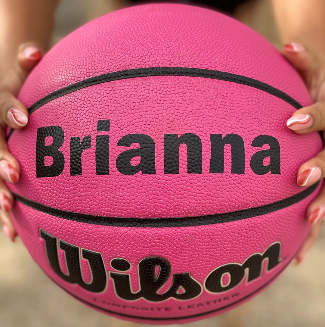 Customized Personalized Wilson NCAA Pink Basketball Indoor Outdoor Size ...