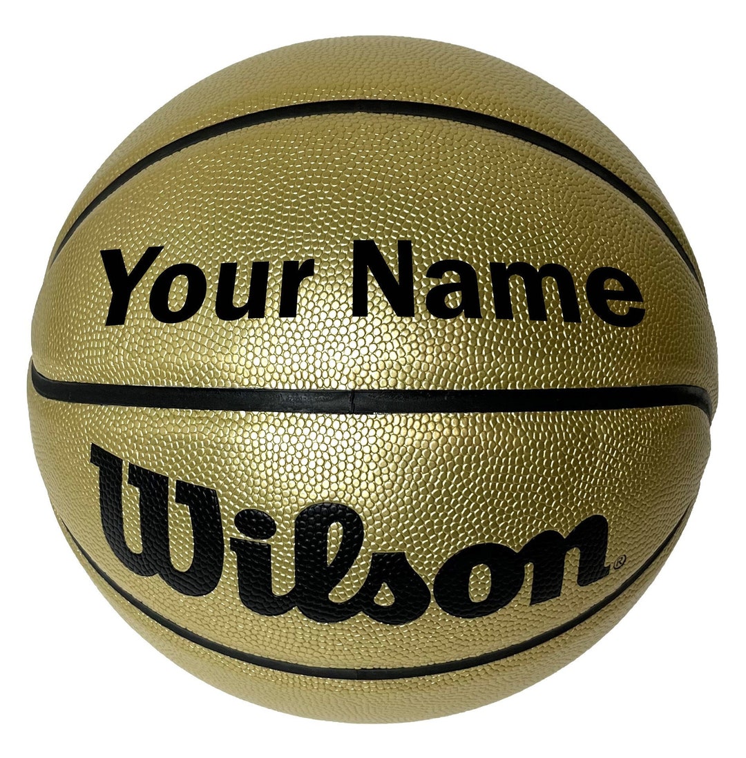 Customized Personalized Wilson Black and Gold Basketball Size 29.5 ...