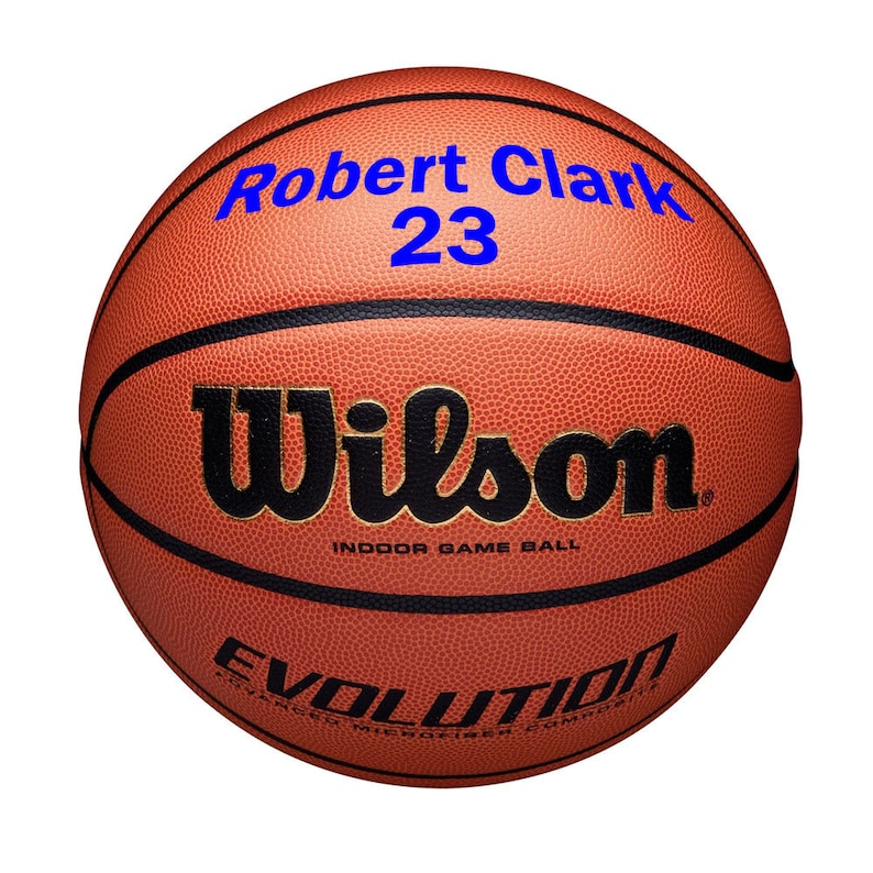 Customized Personalized Wilson Evolution Basketball With Jersey Number ...