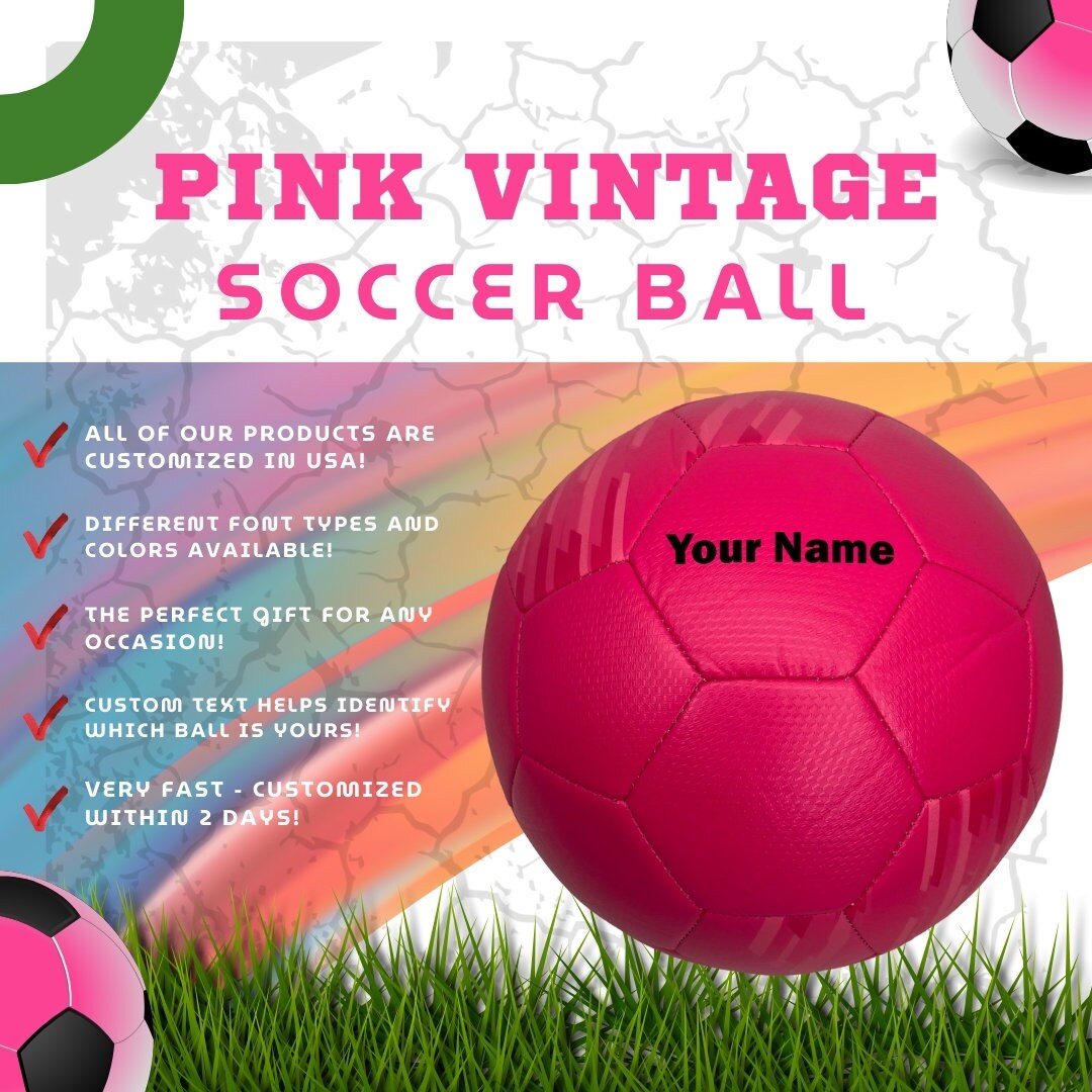 Customized Vantage Pink Soccer Ball, Multiple Soccer Ball Sizes ...