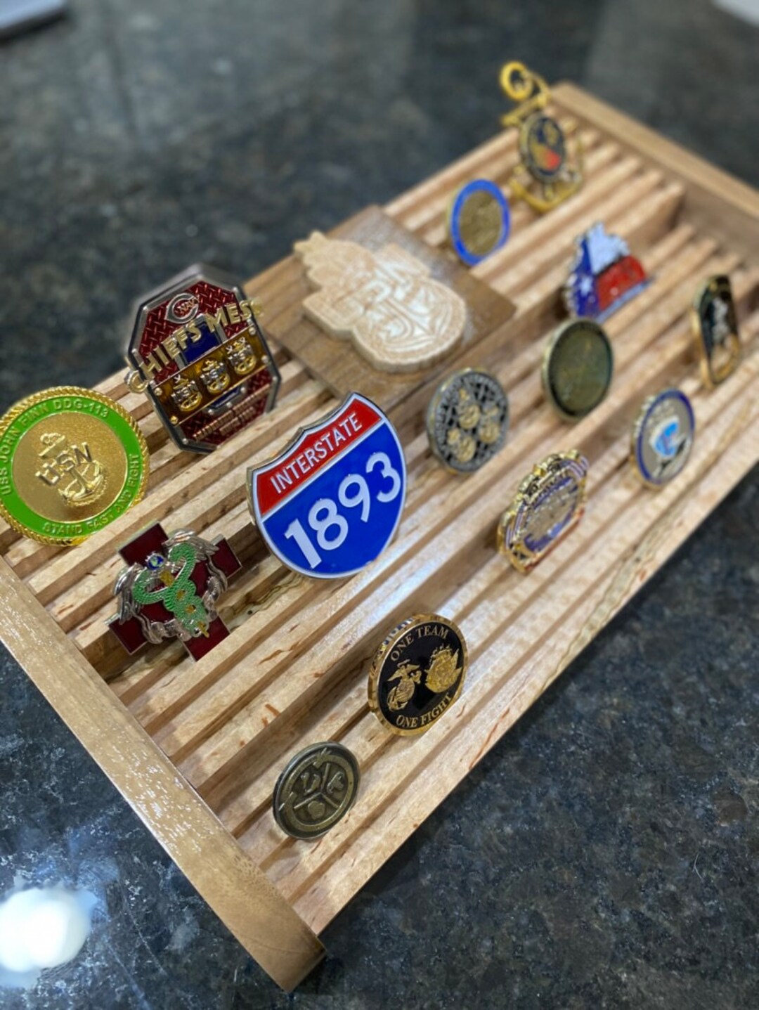Desktop Challenge Coin Holder - Etsy