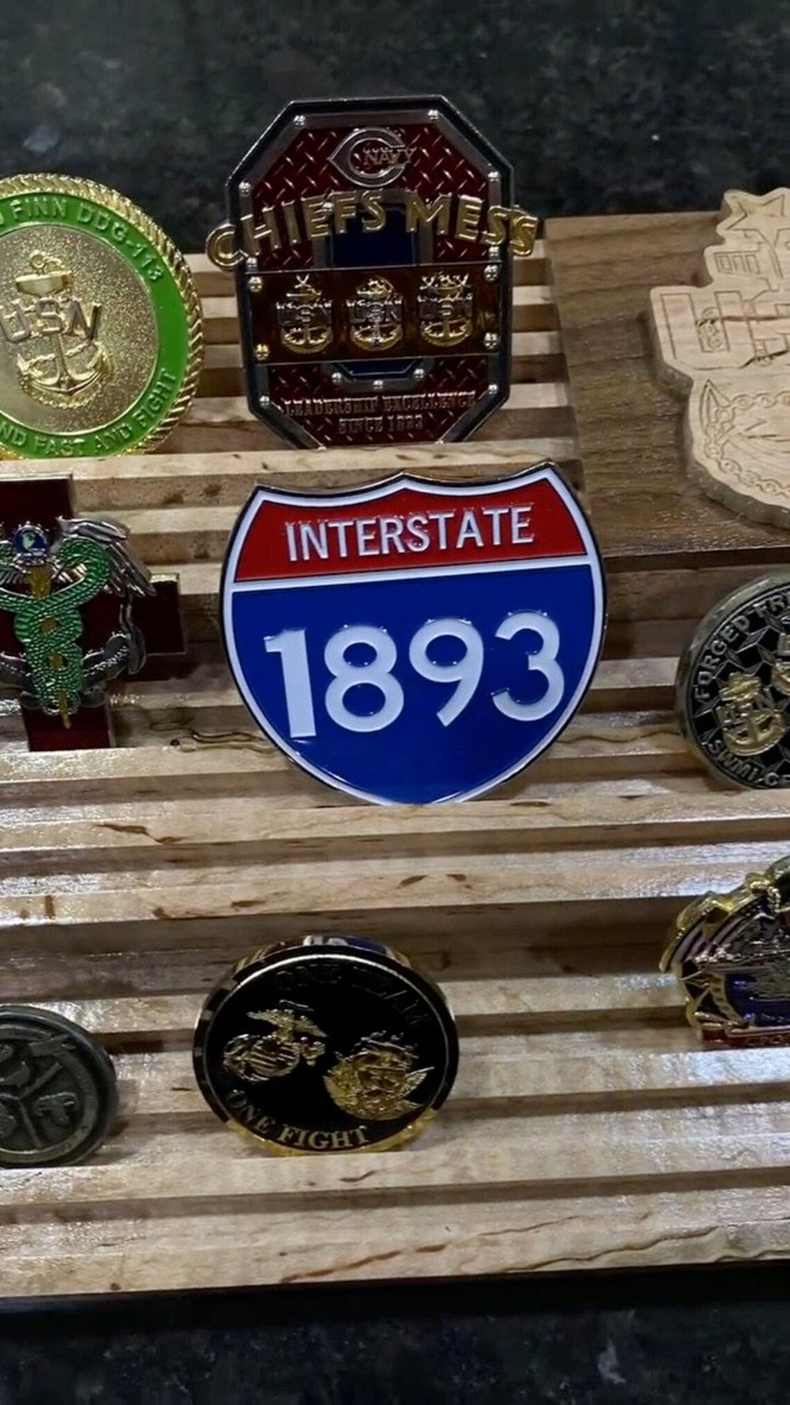 Desktop Challenge Coin Holder - Etsy