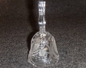 Lead crystal bell | Etsy