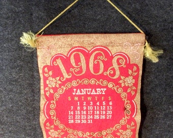 1968 calendar | Etsy