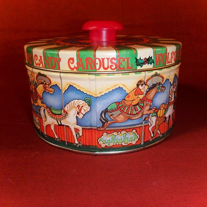 Wolfgang Candy Carousel Collectible Tin - Etsy