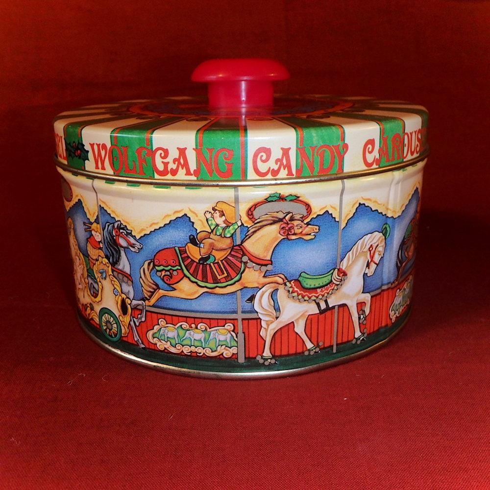 Wolfgang Candy Carousel Collectible Tin - Etsy