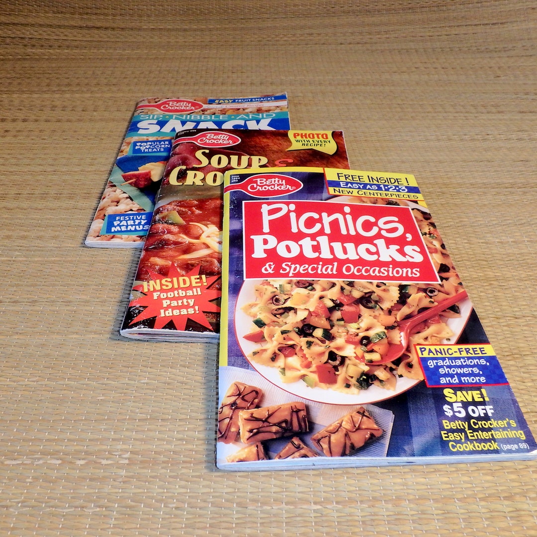 Betty Crocker Cookbooks ~ Vintage 1990's Group of 3 ~ Picnics, Soups ...