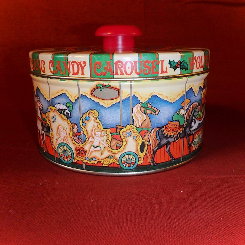 Wolfgang Candy Carousel Collectible Tin - Etsy